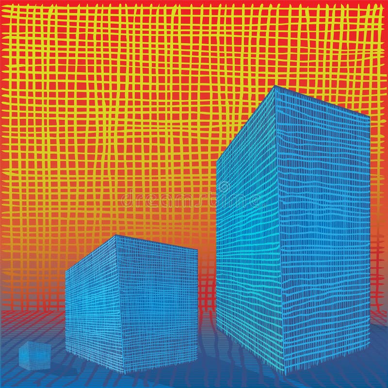 Brick Grid Abstract Composition Stock Vector - Illustration of bricks ...