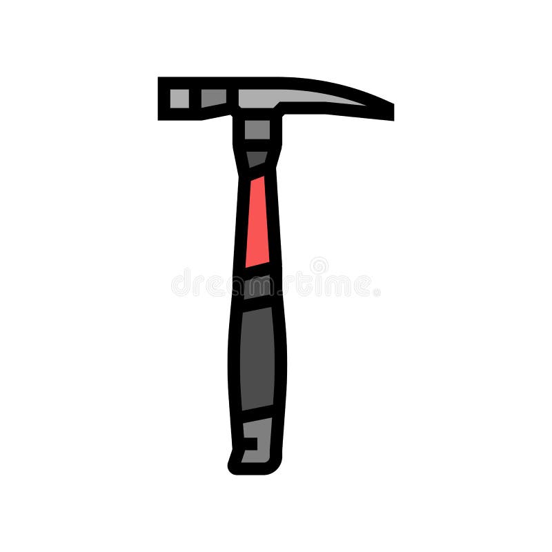 Brick Hammer Tool Color Icon Vector Illustration Stock Illustration ...