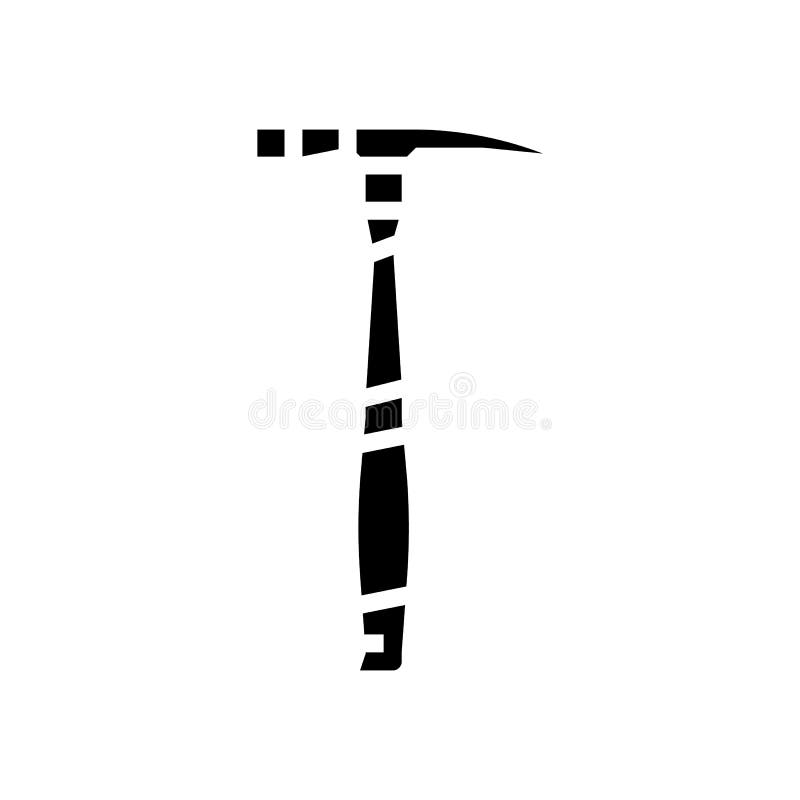 Brick Hammer Tool Glyph Icon Vector Illustration Stock Illustration ...