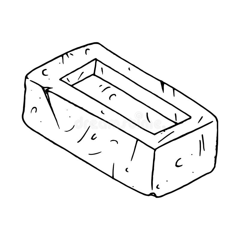 Brick Hand Drawn. Vector of Brick Building Stock Vector - Illustration ...