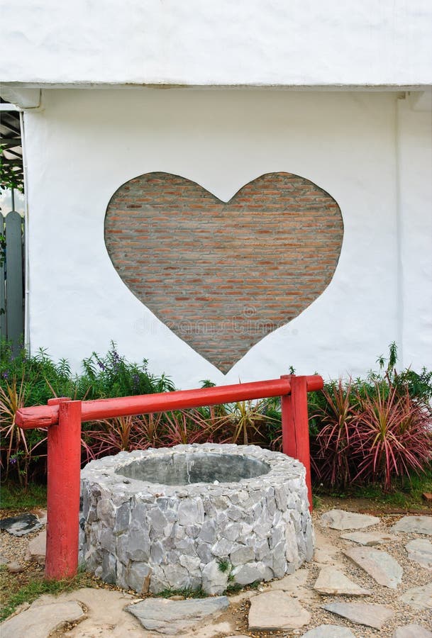 Brick Hart Wall and Old Water-well Stock Image - Image of castle ...