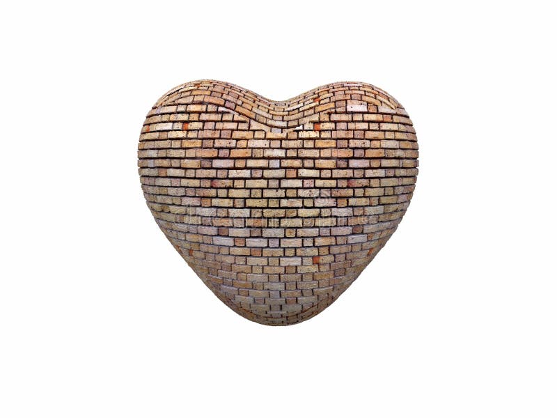 Brick Heart stock illustration. Illustration of emotion - 8344836