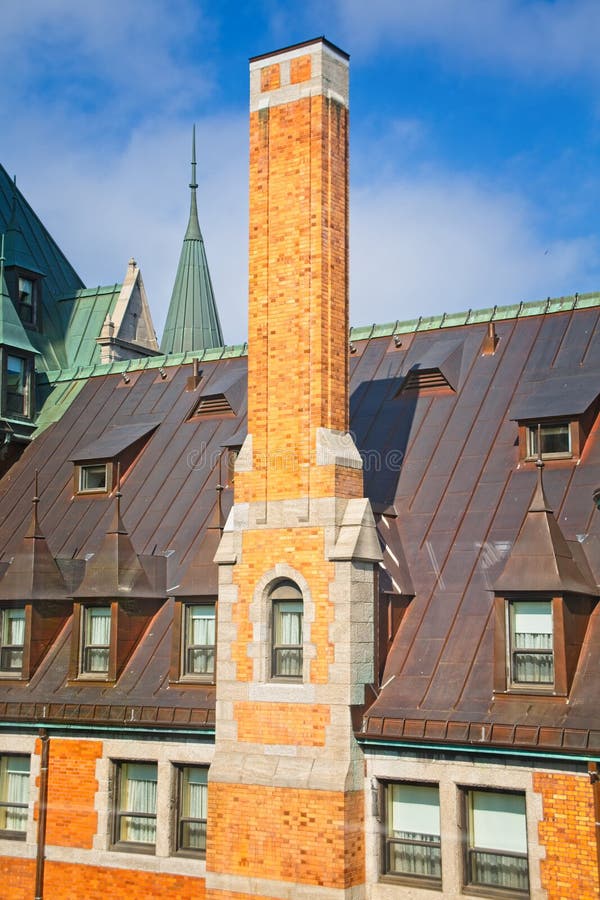 Brick Chimney on an Old Farmhouse at Christmas Stock Image - Image of ...