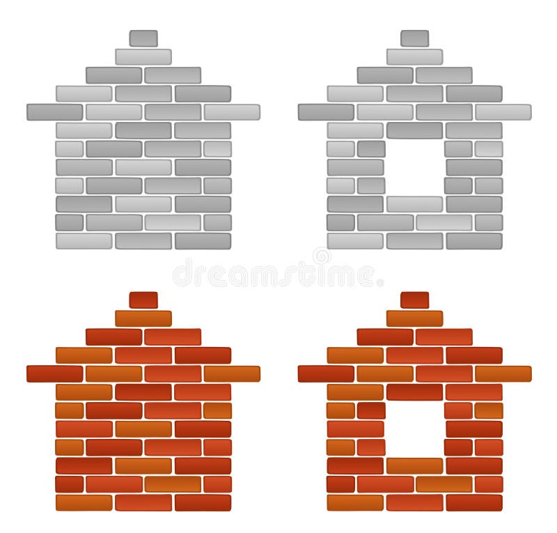 Brick house stock vector. Illustration of clay, concrete - 16024354