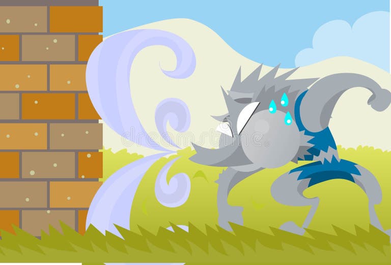 Wolf Blowing House Stock Illustrations – 29 Wolf Blowing House Stock ...