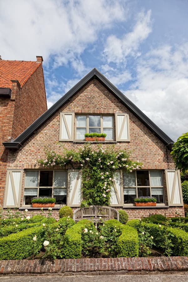 Brick House in the Dutch Style Stock Photo - Image of comfortable ...