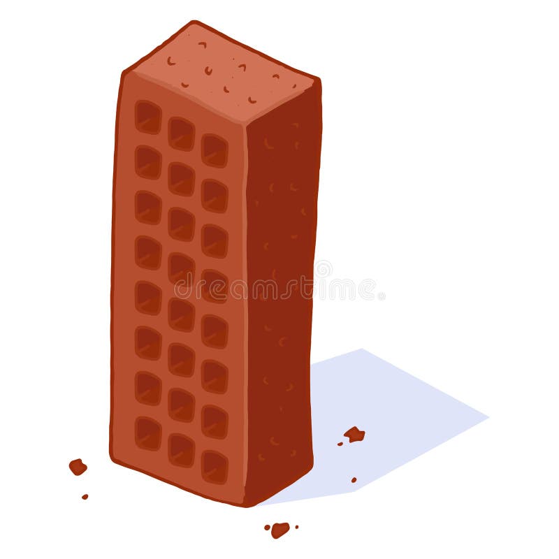 Brick Icon. Vector Illustration of Red Brick Building. Hand Drawn ...