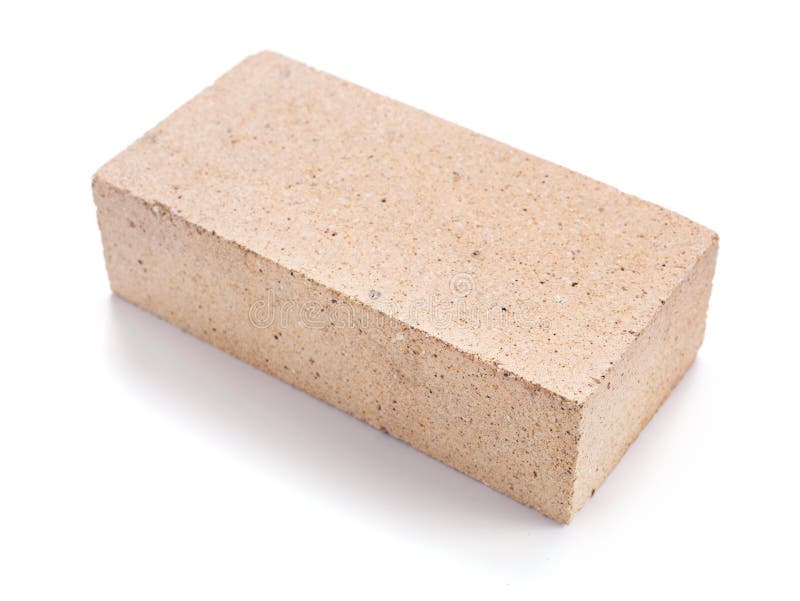 Brick Isolated on White Background. Construction Brick Stock Image ...