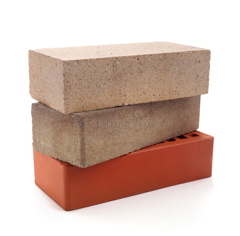 Brick Isolated on White Background. Construction Brick on White Stock ...