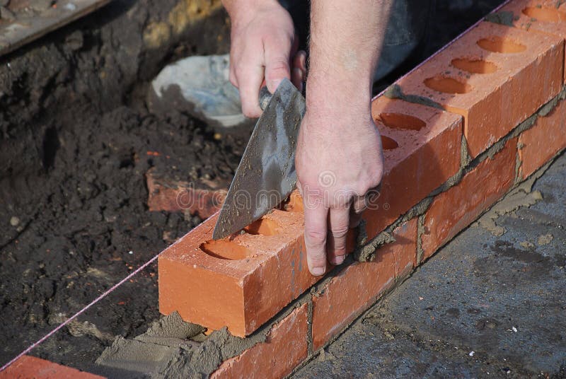 Brick layer stock image. Image of home, cement, architecture - 34133123
