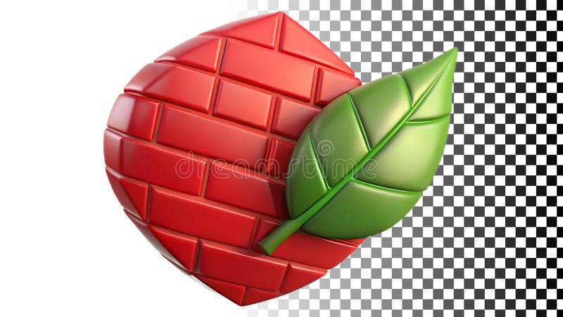 Brick Leaf, Textured Nature Foliage Plant Element Png Transparent Image ...