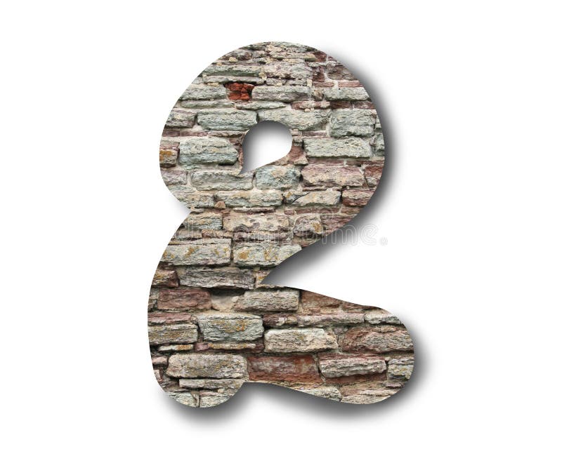 Brick Number One, 1 on the Background of an Old Brick Wall with Peeled ...