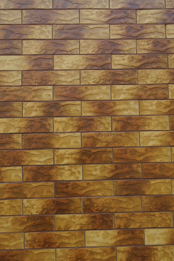 Brick-like Brown Embossed Ceramic Tiles Siding Texture Stock Photo - Image of relief, bond ...