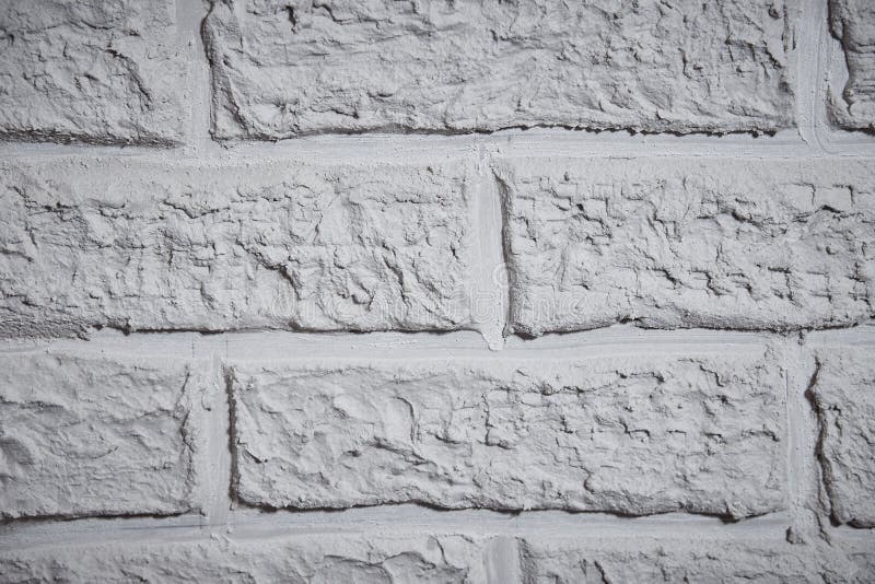 Brick-like Pattern Embossed in Flat Plaster Surface Stock Image - Image ...