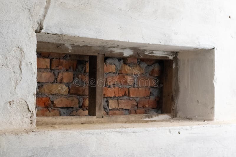 Brick-lined Window in the Basement for Security Purposes, a Shelter in ...