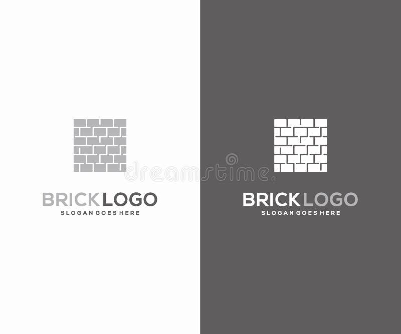 Brick Logo Design Concept, Construction Building Logo Design Template ...