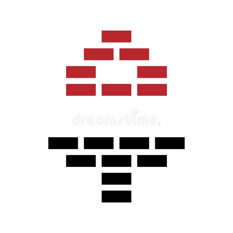 Brick Logo Template that Forms the Letters a and T Stock Vector ...