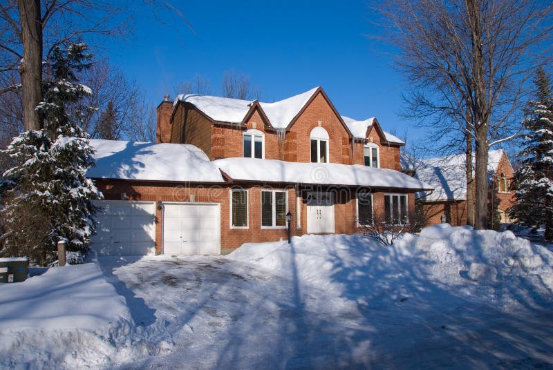 Manor House in Winter stock image. Image of winter, large - 271241