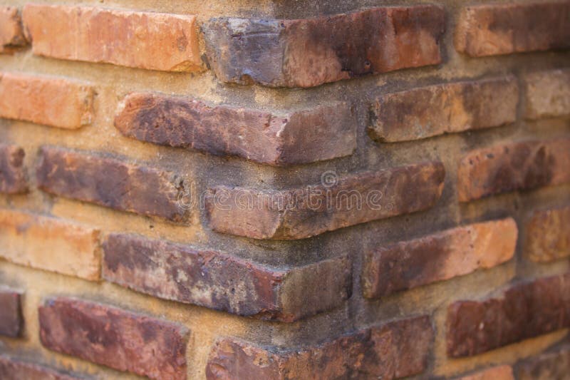 Brick masonry of red brick stock image. Image of masonry - 111748673