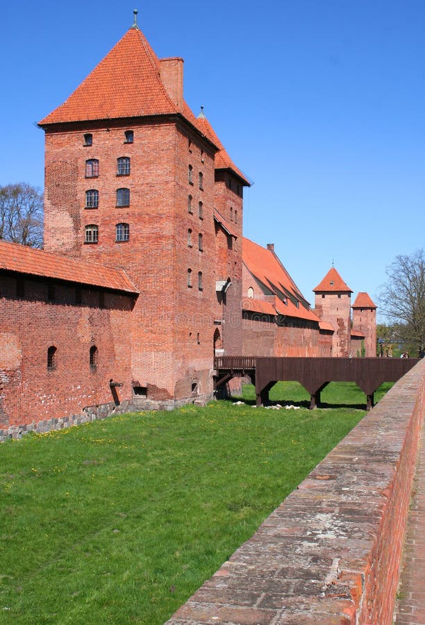 Brick medieval castle stock photo. Image of city, building - 277634020