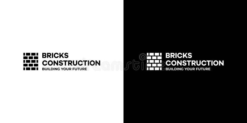 Brick and Modern Construction Company Logo Design Stock Vector ...