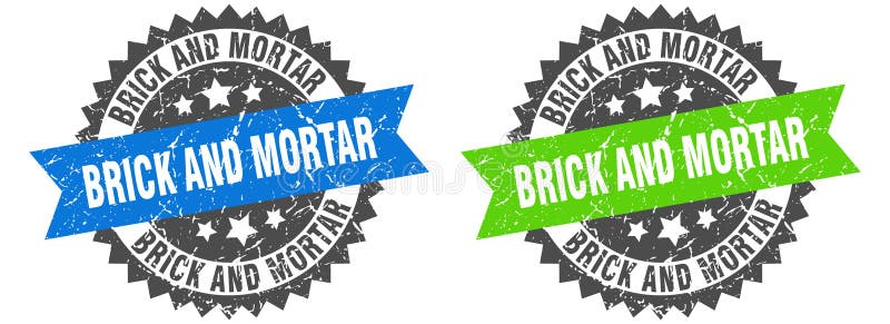 Brick and Mortar Band Sign. Brick and Mortar Grunge Stamp Set Stock ...