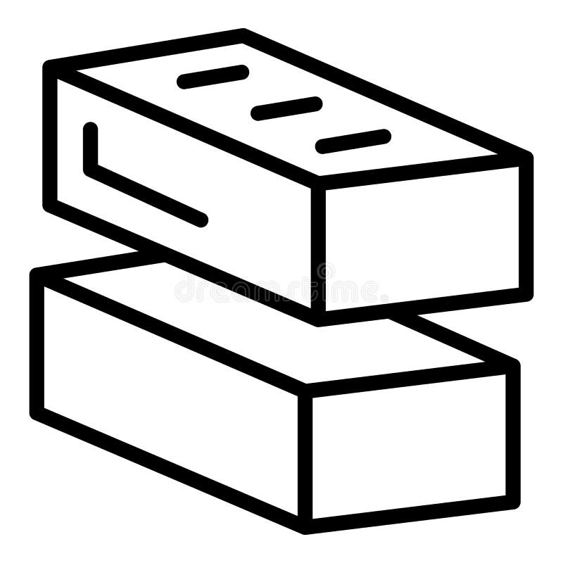 Brick Mortar Icon Outline Vector. Wall Construction Stock Illustration ...