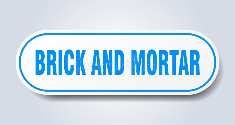 Brick and mortar sticker. stock vector. Illustration of button - 197145708