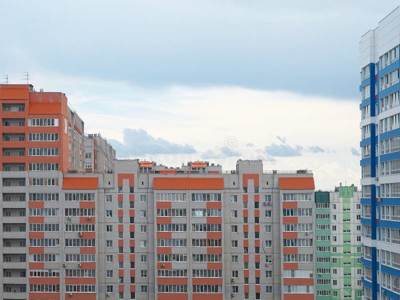 Brick Multi-building Residential House Stock Image - Image of ...