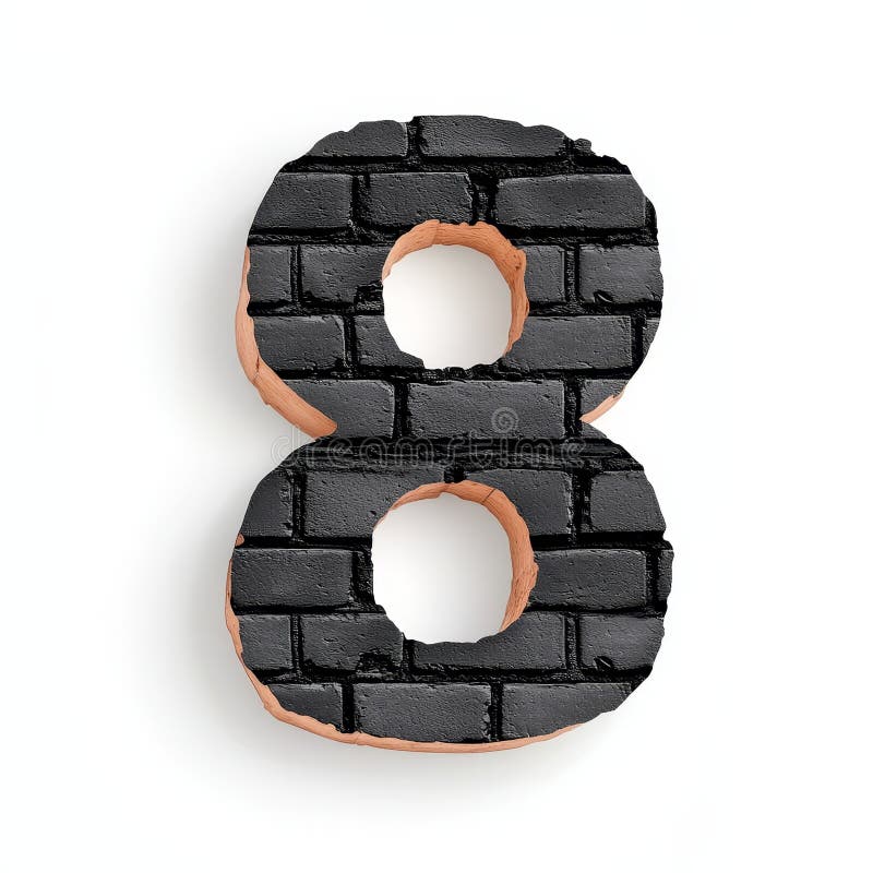 Brick Number Eight White Background Shadows Stock Photos - Free ...