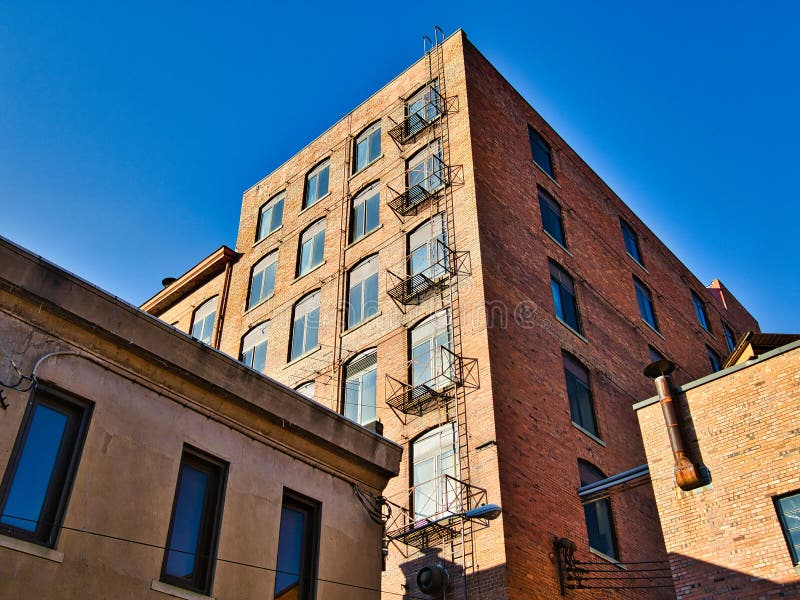 3 Brick Old High Rise Building Stock Image - Image of isolated, rise ...