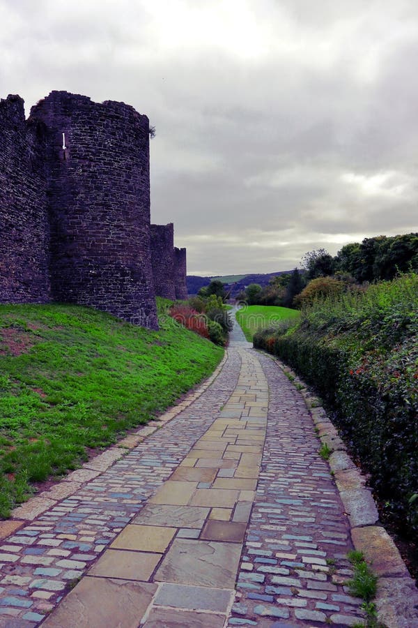 Conway Castle Wales a Brick Path Leading Up To Stock Photo - Image of ...