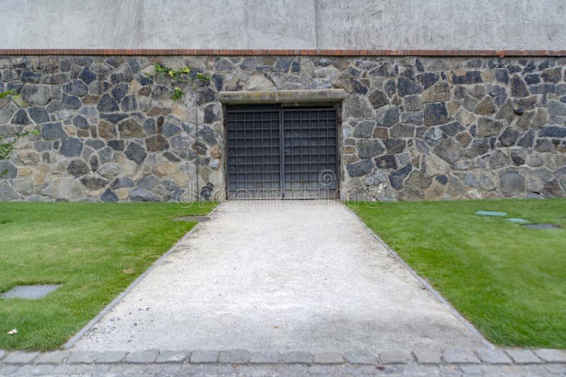 Brick path to the gate stock photo. Image of path, brick - 189060508