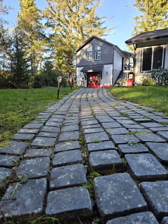 Brick path way stock photo. Image of walkway, path, brick - 357425028