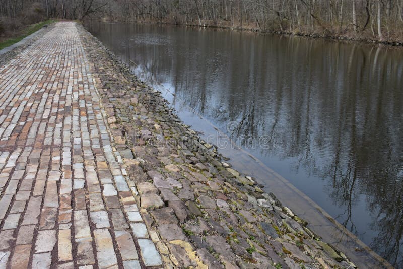 Brick Pathway at Colonial Park Stock Image - Image of park, lines ...