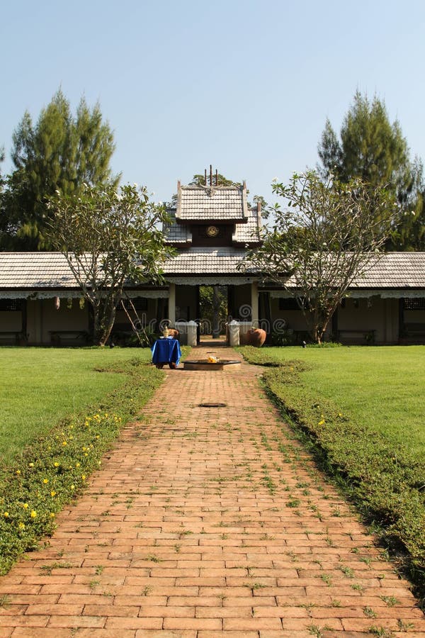 Brick Pathway in the Hotel Resort Stock Image - Image of footpath ...