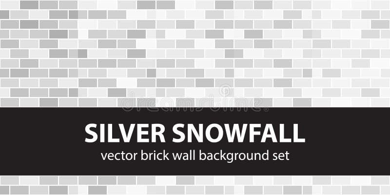 Brick Pattern Set Silver Snowfall Stock Vector - Illustration of ...