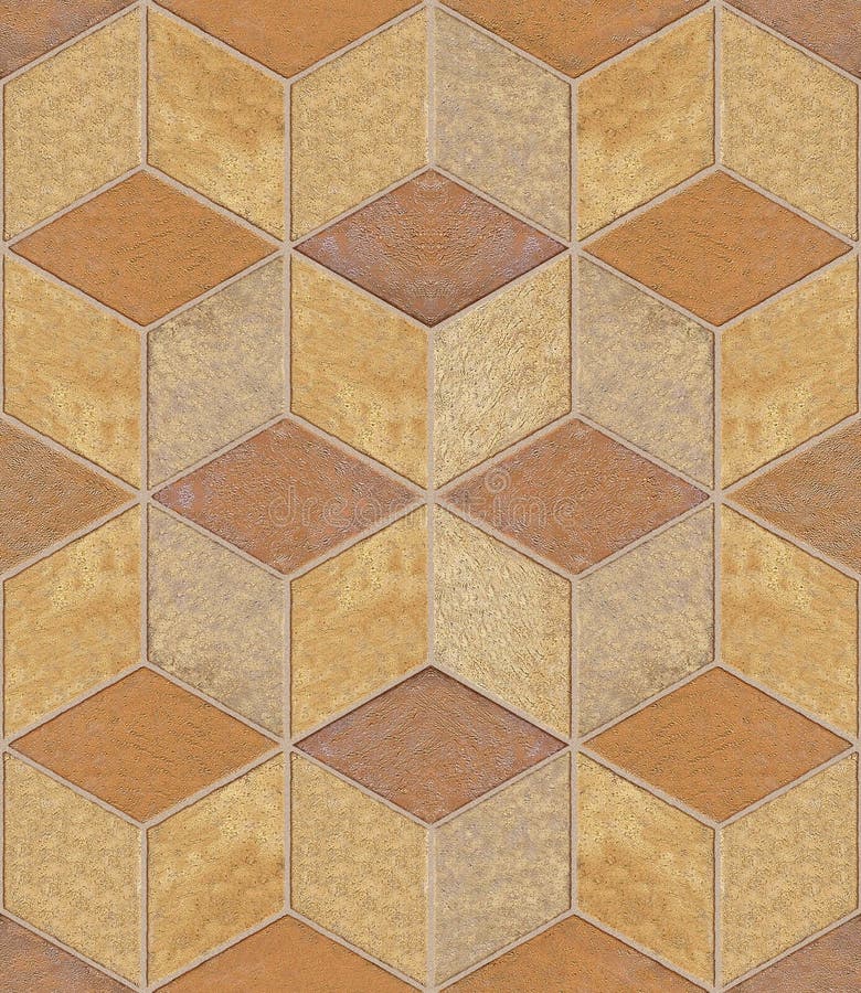 Brick Pavement Seamless Texture - Terracotta Floor with Hexagonal and ...
