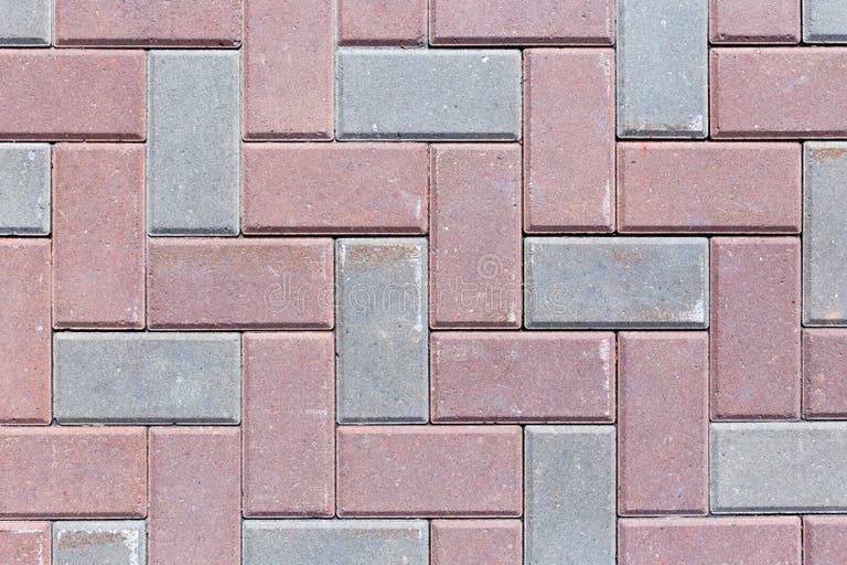 Brick Pavement Tile, Top View. Texture As Background. Stock Photo ...