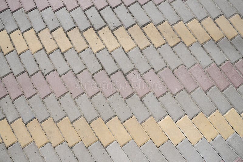 Brick Pavement Tile, Top View. Urban Texture As Background. Stock Image ...
