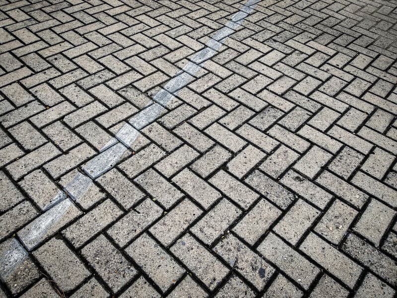 Brick Paving Pattern on Street Outdoor Area Stock Image - Image of ...