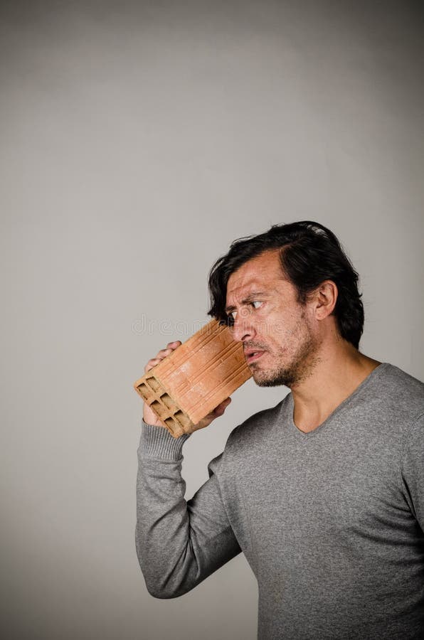 Brick phone stock photo. Image of oversized, large, concept - 93452600