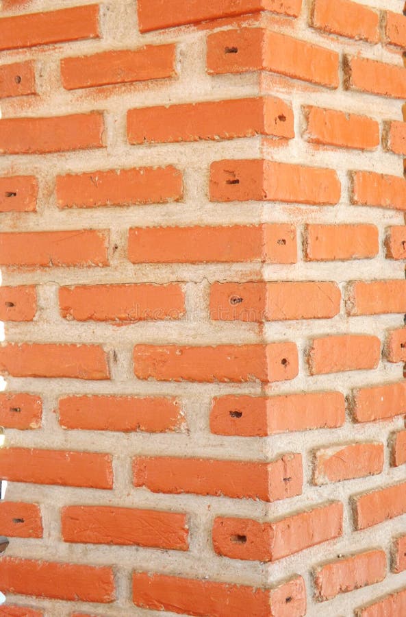 Pillar of brick stock image. Image of cement, lines, fencing - 8649495