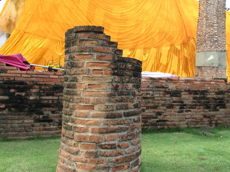 Brick pole broken pole stock image. Image of pole, brick - 103302291