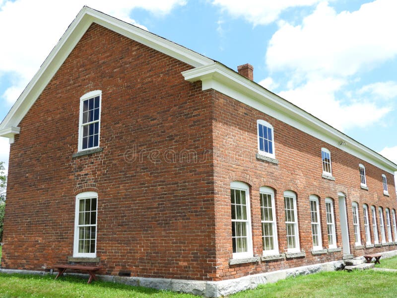 Shaker Antique Brick Poultry Building Stock Image - Image of ...
