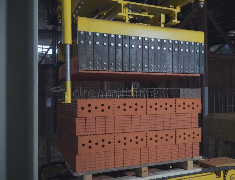 Brick Production, Hollow Ceramic Bricks Factory Stock Photo - Image of ...