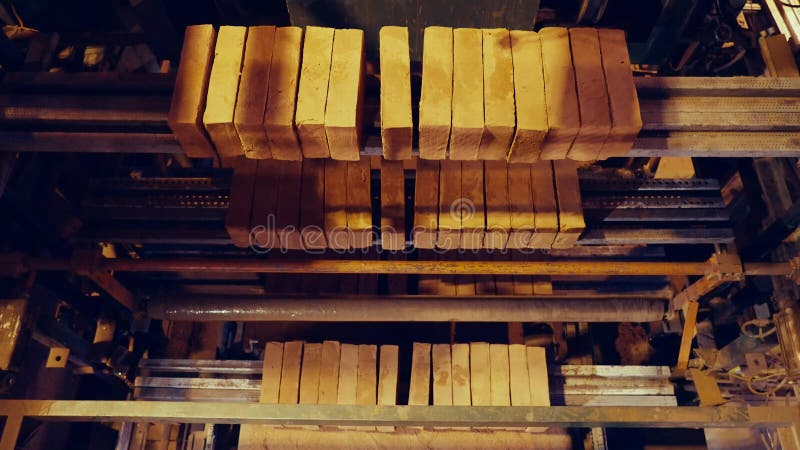 Brick production line stock footage. Video of manufacturing - 275368056