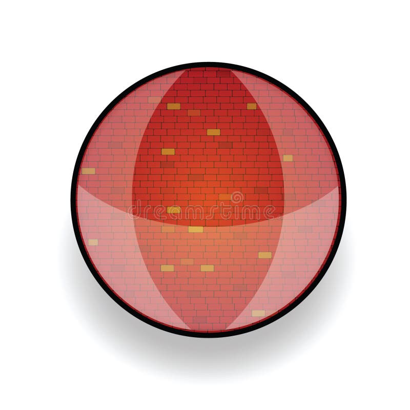 Brick Red in Circle Vector Illustration Stock Vector - Illustration of ...