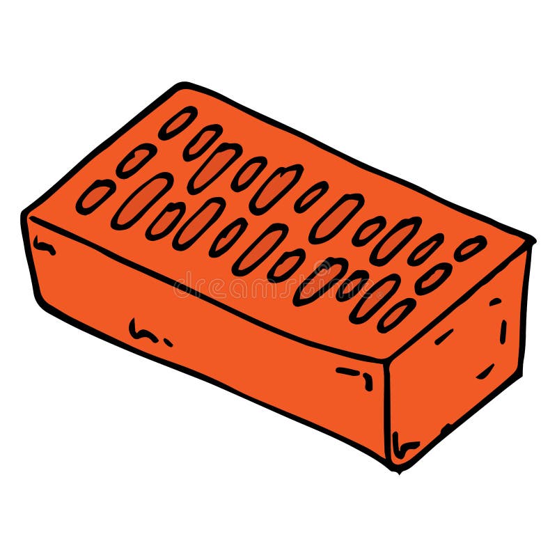 Brick. Red Brick. Vector Illustration of a Red Brick Building. Hand ...