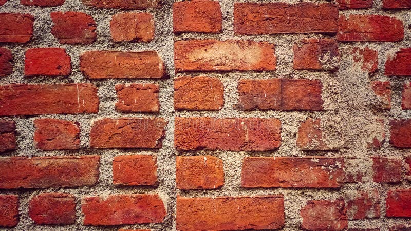 Brick Red Wall ,damage Wall , Conceit Wall Stock Image - Image of rusty ...
